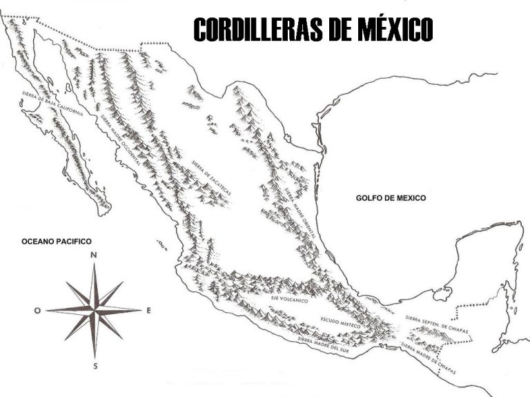Mapa De Cordilleras De México Mapa De México